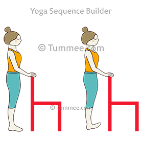 Ejercicio de elevación de los dedos de los pies en una silla de yoga ...