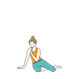 Torso Stretch Pose Variation Hand To Shoulder Elbow Raised Flow Yoga ...