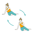 Torso Stretch Pose Variation Hand To Shoulder Elbow Raised Flow Yoga ...