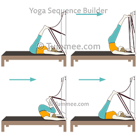Ejercicio de rotación de columna en torre Pilates Reformer | Tummee.com