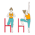 Tree Pose Chair Open Arms Yoga(Vrksasana Chair Hasta Prasarita)| Yoga ...