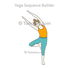Tree Pose Side Bend Volcano Arms (Parsva Vrksasana Urdhva Hastasana ...