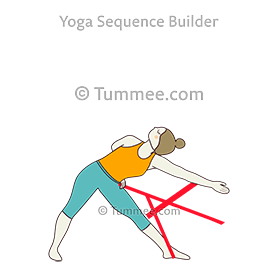 Triangle Pose Hip Bound Hand Inclined Chair Yoga (Trikonasana Kati ...