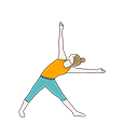 Triangle Pose L Shape Arms Yoga (Trikonasana L Shape Hasta) | Yoga ...