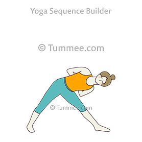 Triangle Pose Reverse Prayer Hands (Trikonasana Hasta Paschima Namaskar ...
