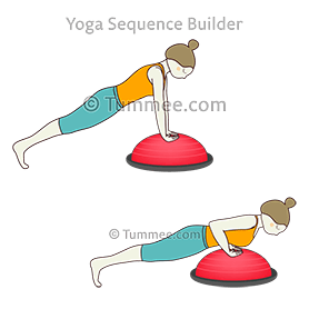 Tricep Push Up Exercise Bosu Ball Preparatory-Poses | Tummee.com