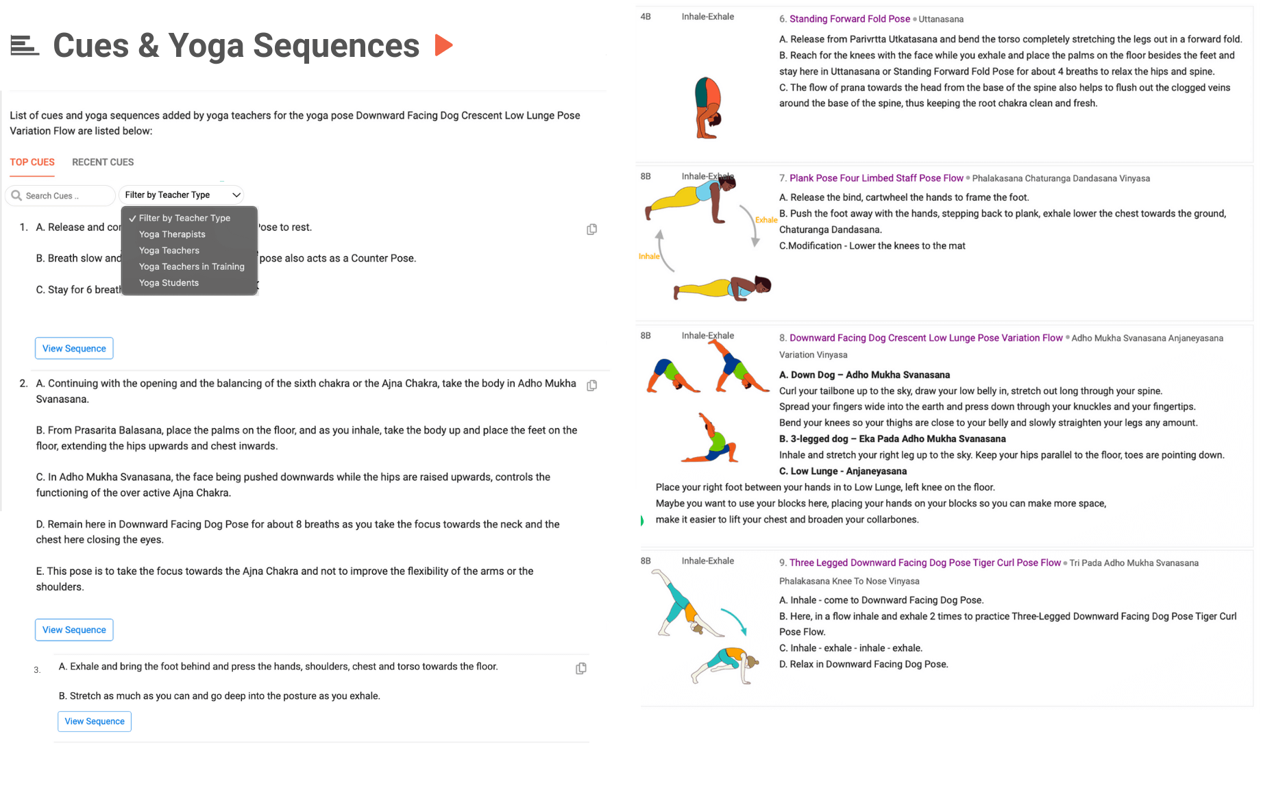 Yoga Sequence Builder for Yoga Teachers to Plan Yoga Classes