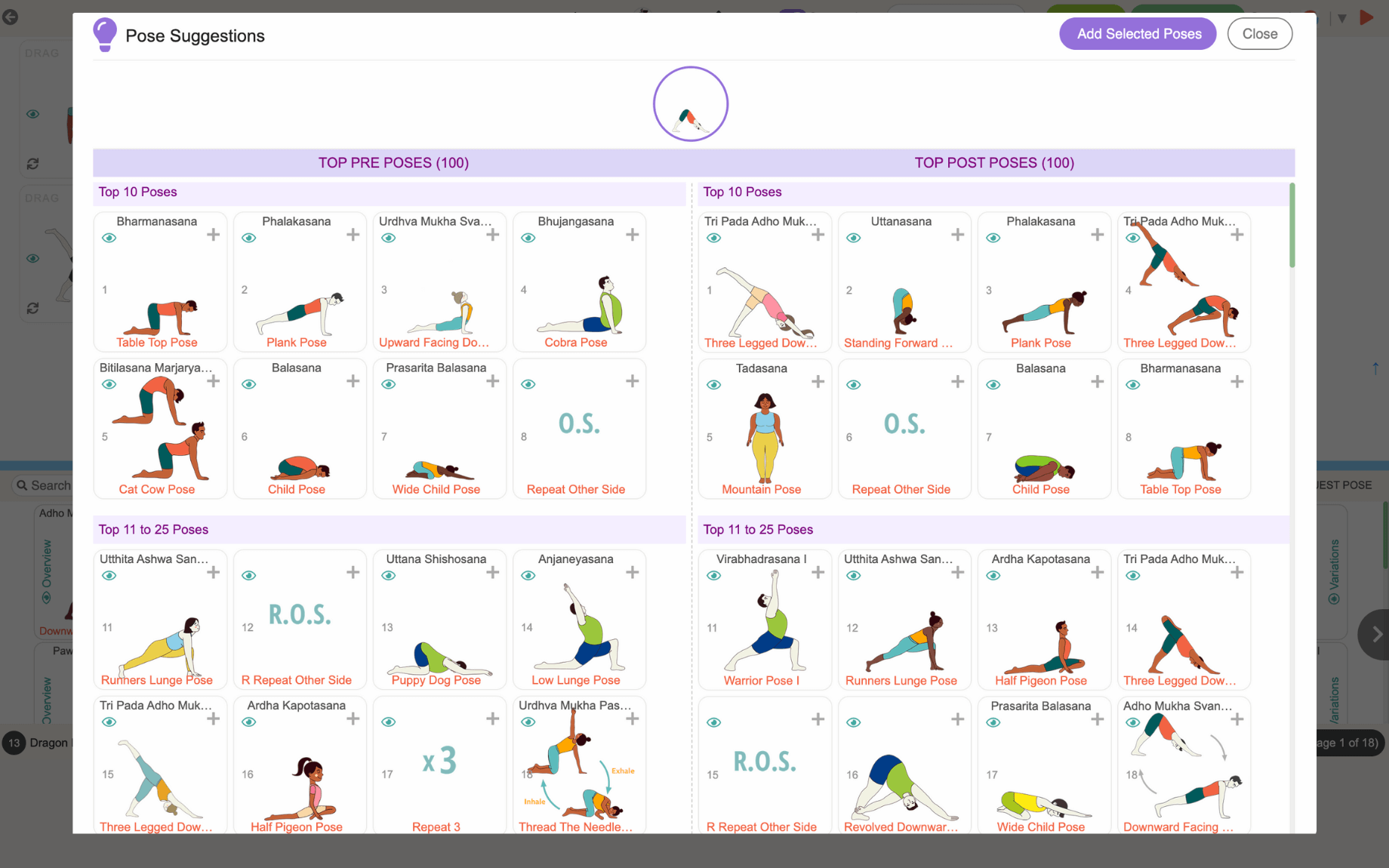 Yoga Sequence Builder for Yoga Teachers to Plan Yoga Classes