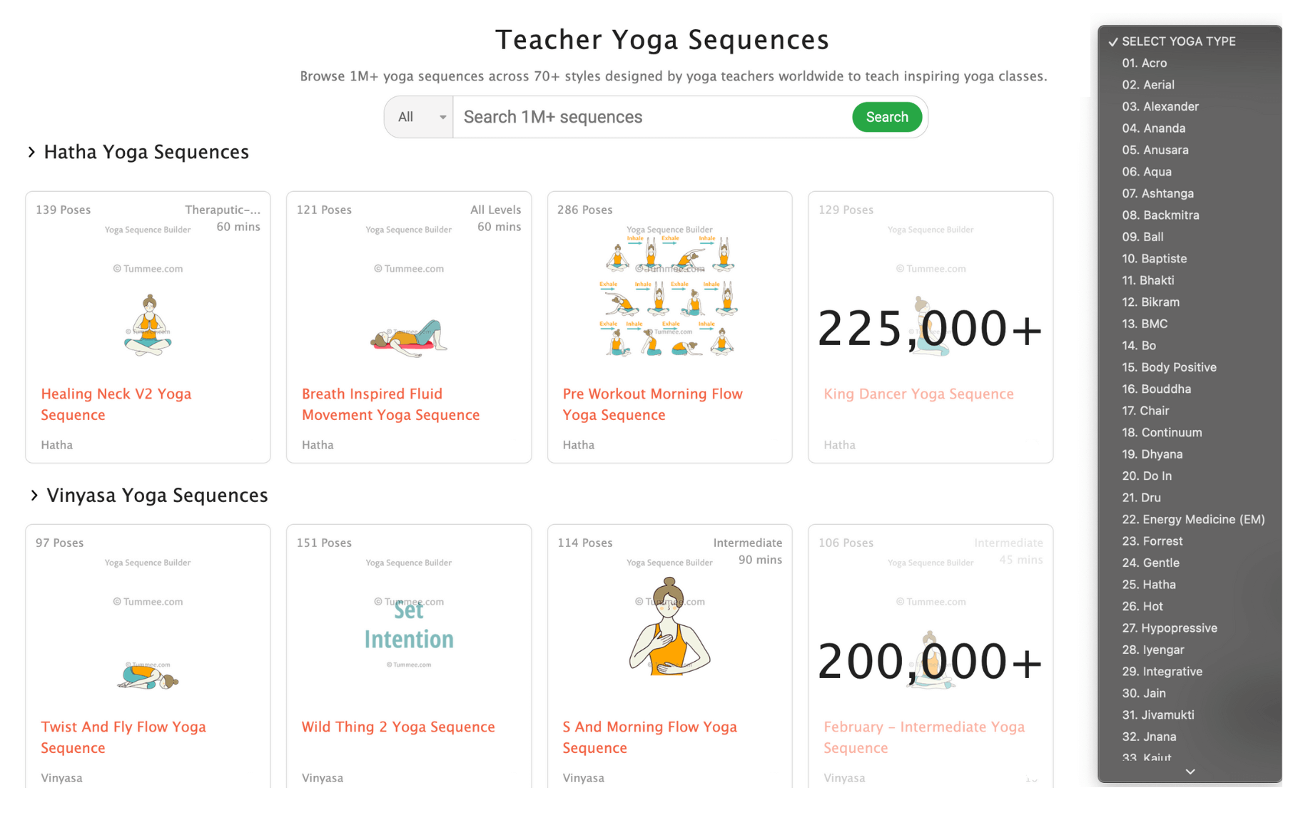 Yoga Sequence Builder for Yoga Teachers to Plan Yoga Classes