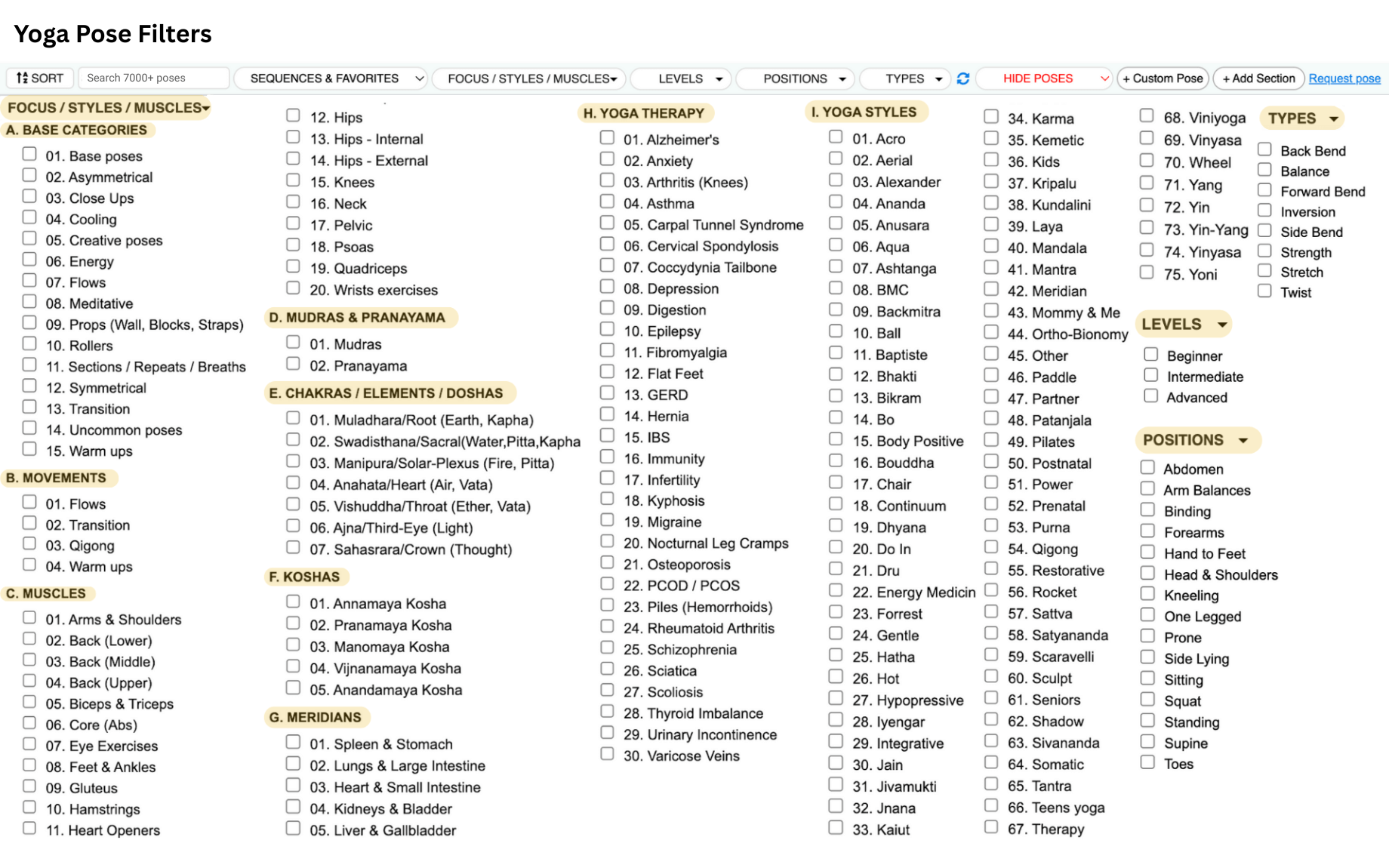 Yoga Sequence Builder for Yoga Teachers to Plan Yoga Classes