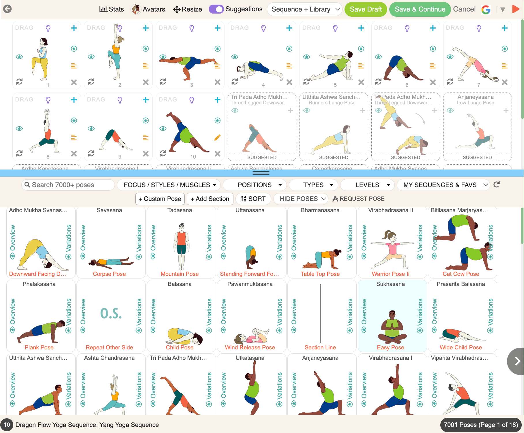 Yoga Sequence Builder for Yoga Teachers to Plan Yoga Classes