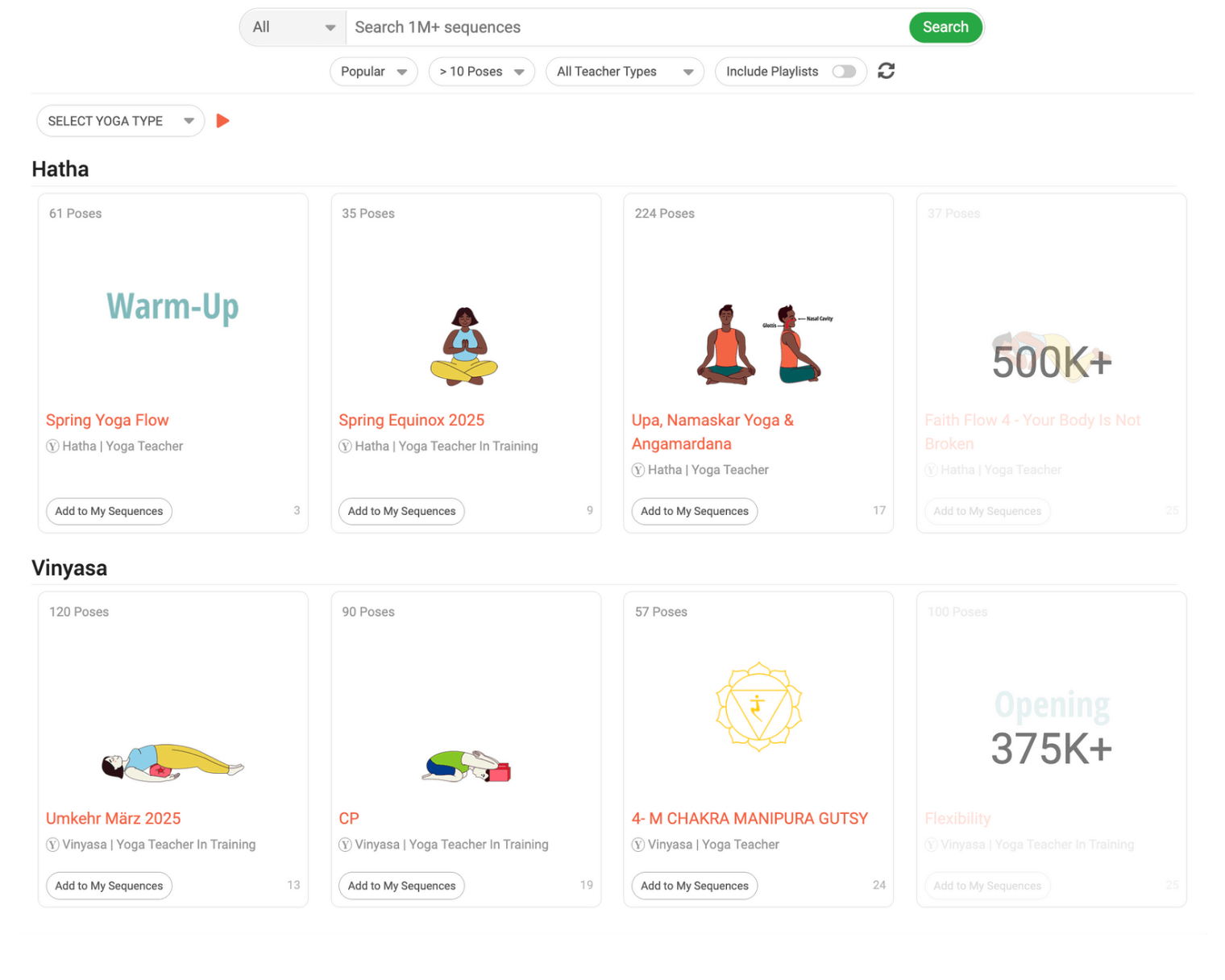 Yoga Sequence Builder for Yoga Teachers to Plan Yoga Classes