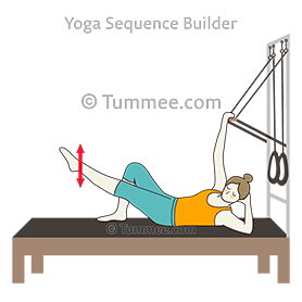 Twisted Crunch Extended Leg Pulse Exercise Pilates Reformer Tower ...