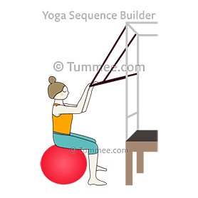 Two Arms Seated Pull Down Exercise Ball Trapeze Table Levelup-Poses ...