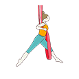 Archer Pose Aerial Yoga (Dhanurdharasana Aerial) | Yoga Sequences ...