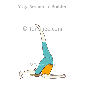 Posture de yoga sur une jambe avec pression sur les oreilles et appui ...