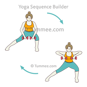 Upright Row Side To Side Lunge Exercise Weights Yoga| Yoga Sequences ...