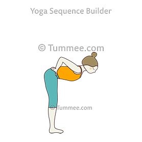 Upward Forward Fold Hands Hips Bellows Breath (Udara Shakti Vikasaka ...