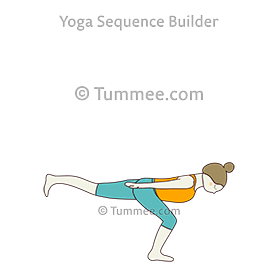 Warrior Iii Squat Pose Arms Backwards (Virabhadrasana Iii Squat Hasta ...