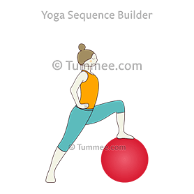 Warrior Pose I Hands Hips Foot Ball (Virabhadrasana I Hasta Kati Pada ...