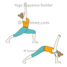 Warrior Pose I Humble Warrior Flow Yoga (Virabhadrasana I Baddha ...