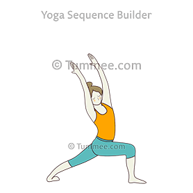 Warrior Pose I Side Bend Parallel Arms (Virabhadrasana I Side Bend ...