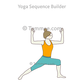 Warrior Pose Ii Cactus Arms Yoga (Virabhadrasana Ii Cactus Hasta ...