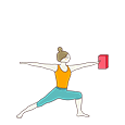 Warrior Pose I Hands Block Yoga (Virabhadrasana I Hasta Block) | Yoga ...