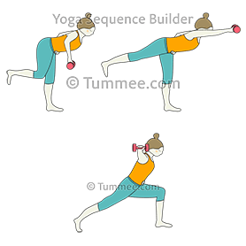 Warrior Pose Iii Arm Knee Bent Weight (Virabhadrasana Iii Hasta Janu ...