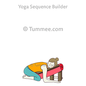 Restorative 24 Yoga Sequence With Wide Child Pose Chest Bolster Blocks ...